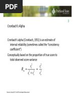 Cronbach Alpha Calculation Table | PDF