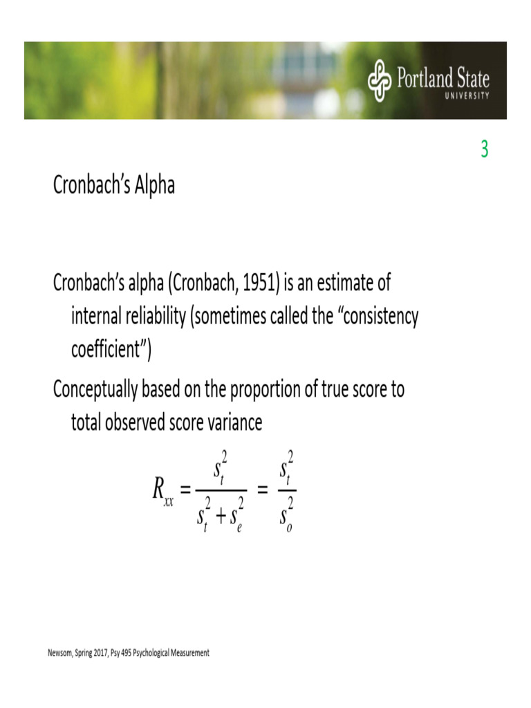 Psychometrics: Cronbach's Alpha | PDF | Cronbach's Alpha | Methodology