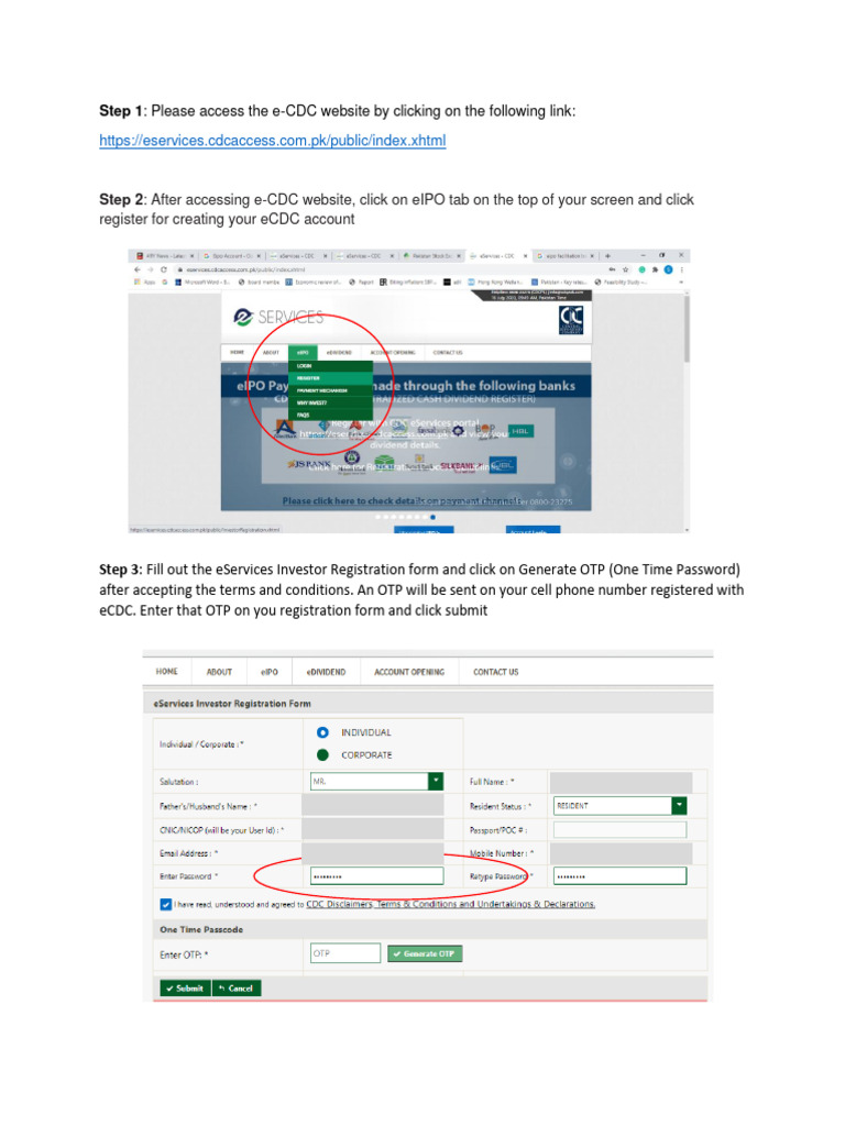Purchasing IPO Shares Via E CDC Account JS Bank | PDF | Computing ...