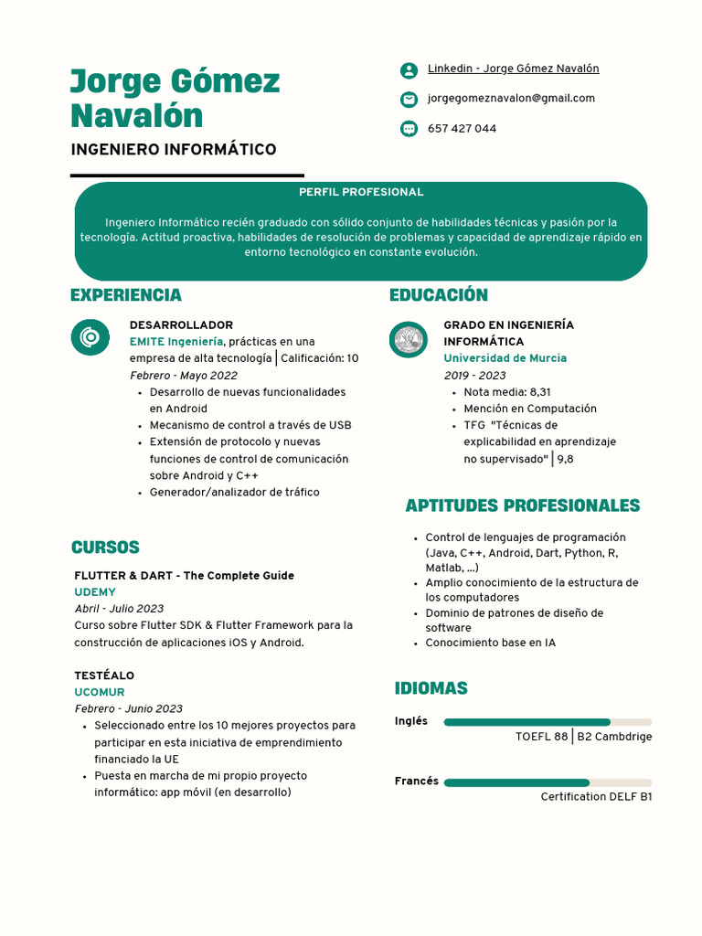 CV-Jorge Gomez Navalon | PDF | Android (sistema operativo) | Informática