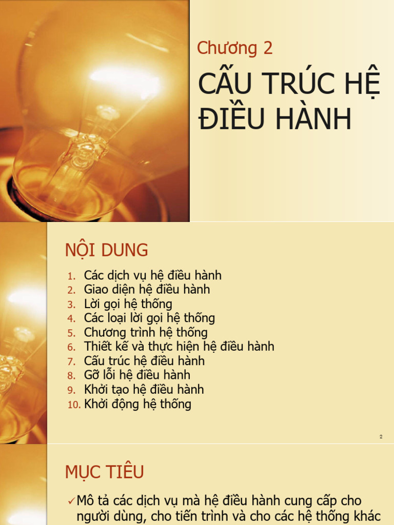 HDH-Chuong2 - Cau Truc He Dieu Hanh | PDF