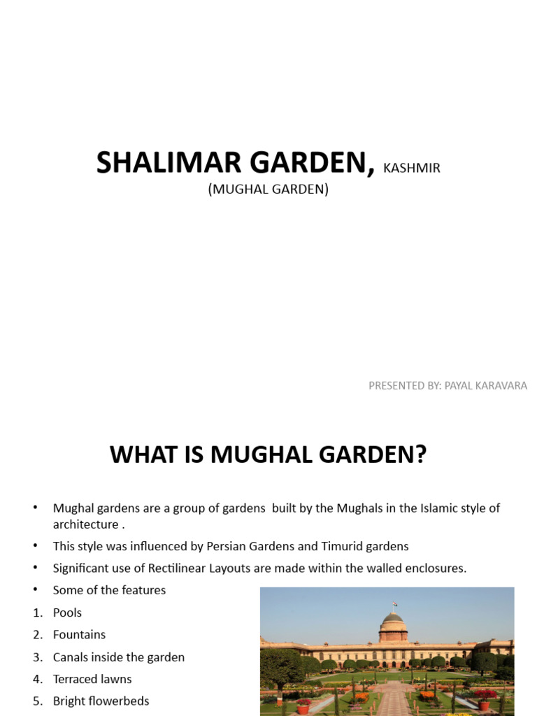Shalimar Garden, Kashmir | PDF | Horticulture | Agriculture