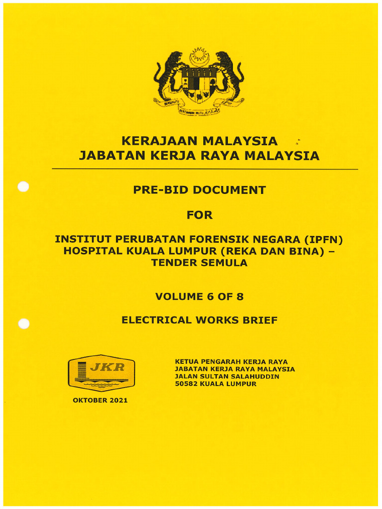 Volume 6 of 8 Electrical Works Brief | PDF | Transformer | Electric ...