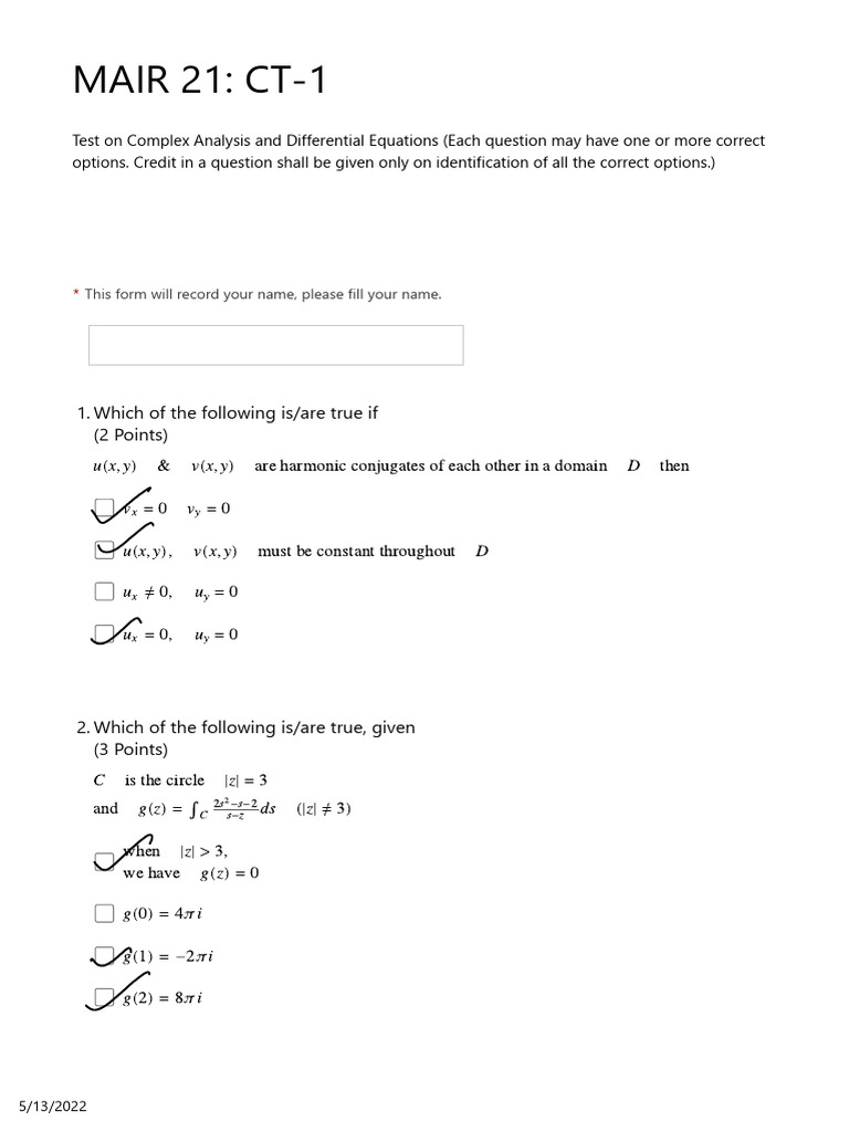 CT-1 QP | PDF | Mathematical Concepts | Applied Mathematics