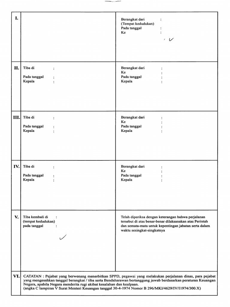 Lembar SPPD ... Print Kertas Folio | PDF