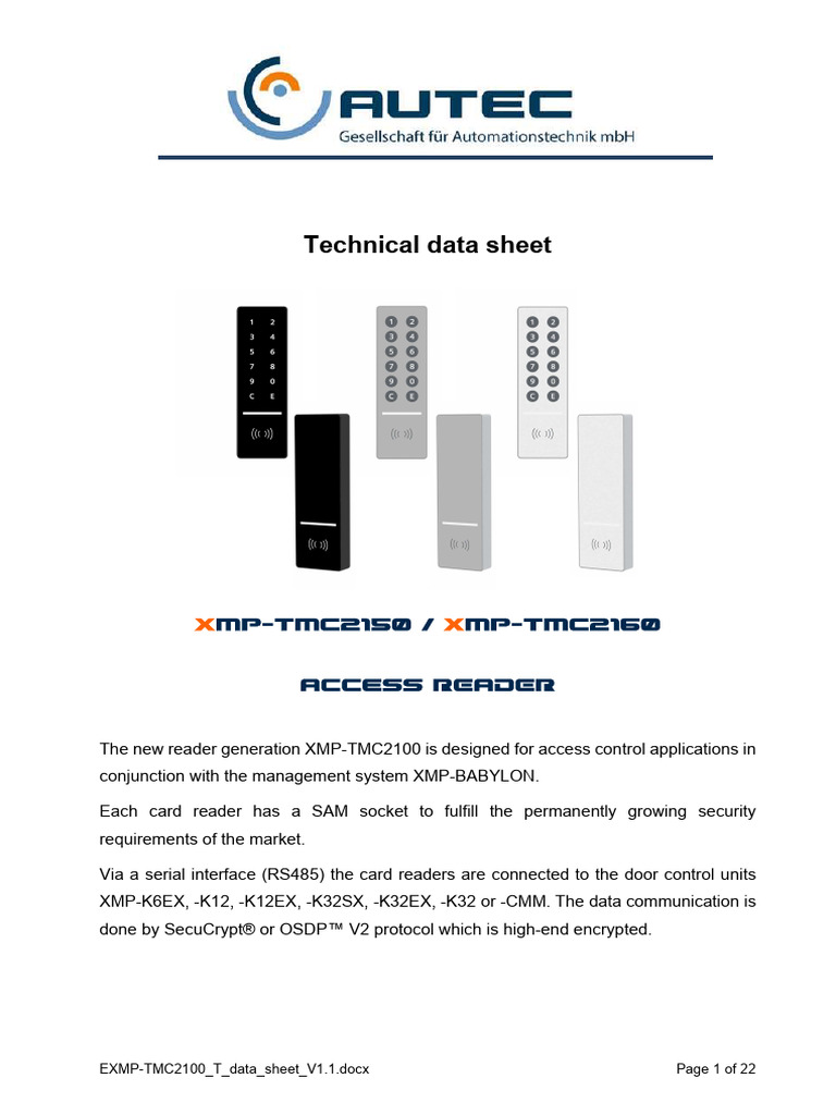 EXMP-TMC2100 T Data Sheet V1.1 | PDF | Computer Hardware | Computer Engineering