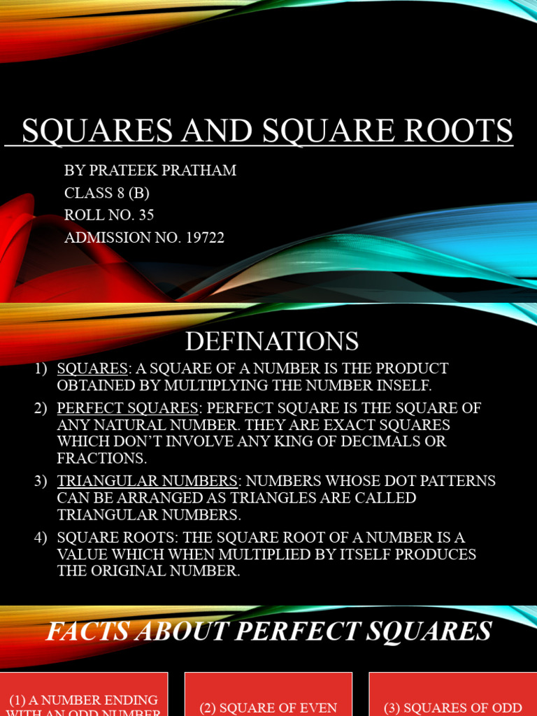 Square and Square Roots Overview | PDF | Teaching Methods & Materials