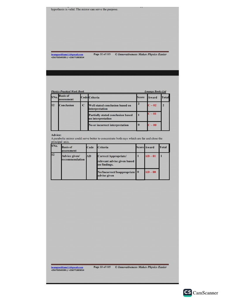 LWANGA WILLIAM ~NLSC CODING OF PHYSICS PRACTICALS | PDF