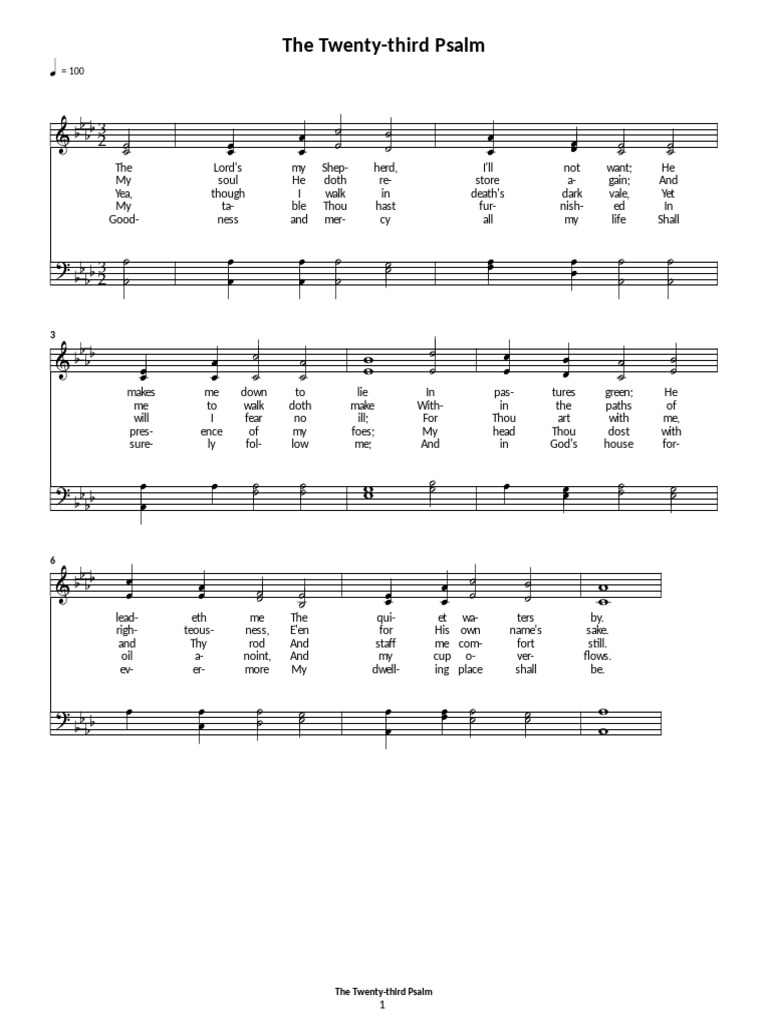 The Twenty-Third Psalm | PDF