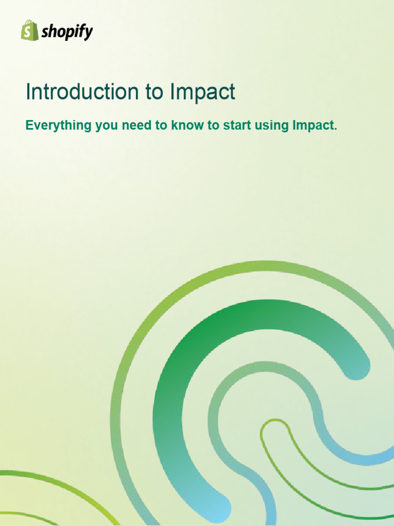 Introduction to Impact | PDF | Affiliate Marketing | Entrepreneurship