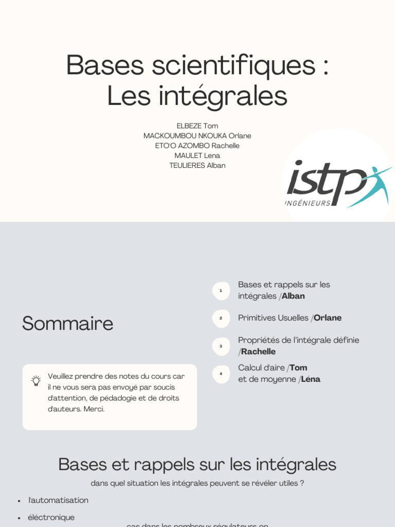 Introduction aux intégrales et primitives | PDF | Intégral | Mathématiques