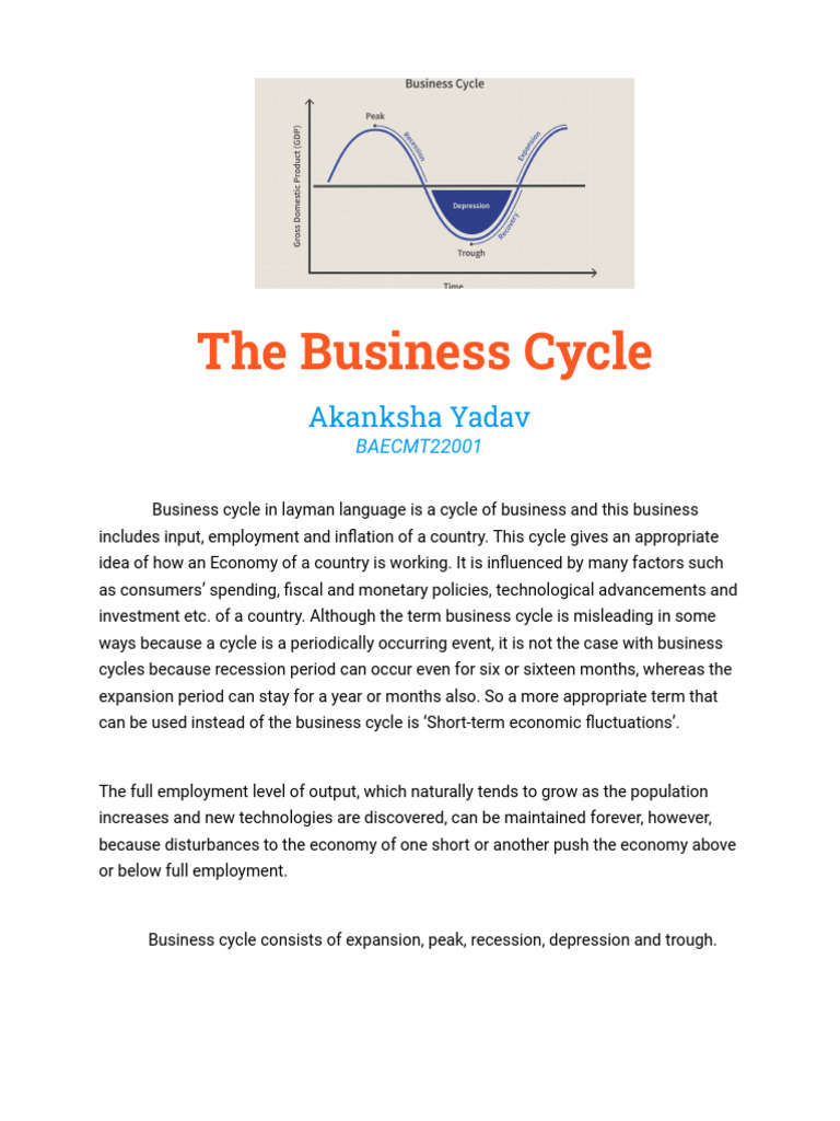 Business Cycle | Download Free PDF | Business Cycle | Recession