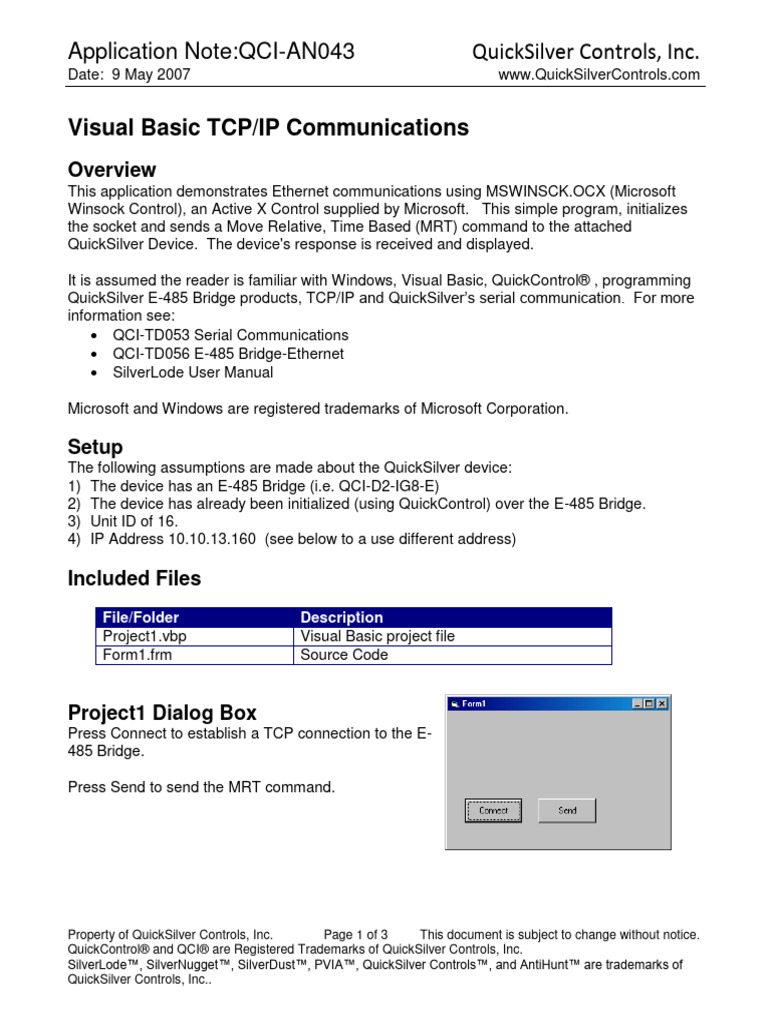 Visual Basic TCPIPCommunications | PDF | Network Socket | Computing