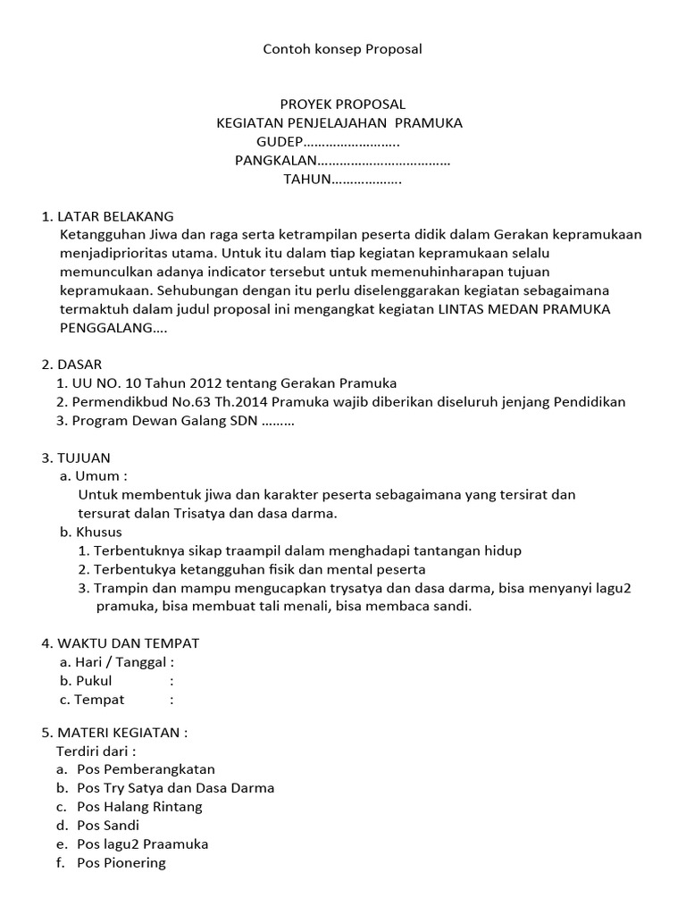 CONTOH KONSEP PROYEK PROPOSAL | PDF