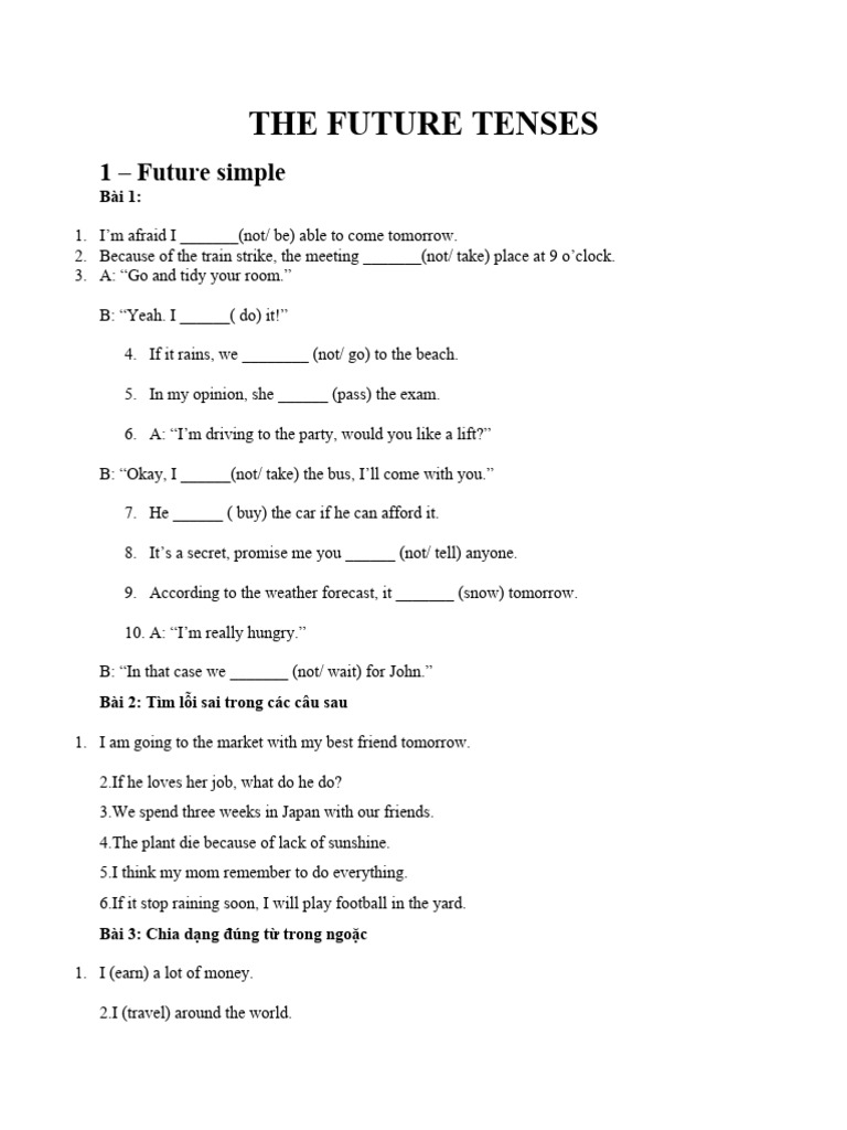 The Future Tenses | PDF