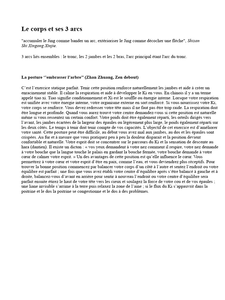 Bienfaits du Zhan Zhuang pour la santé | PDF | IQ
