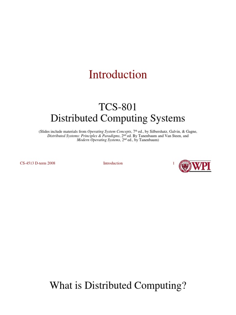 TCS-801 Distributed Computing Systems | PDF | Distributed Computing | Routing