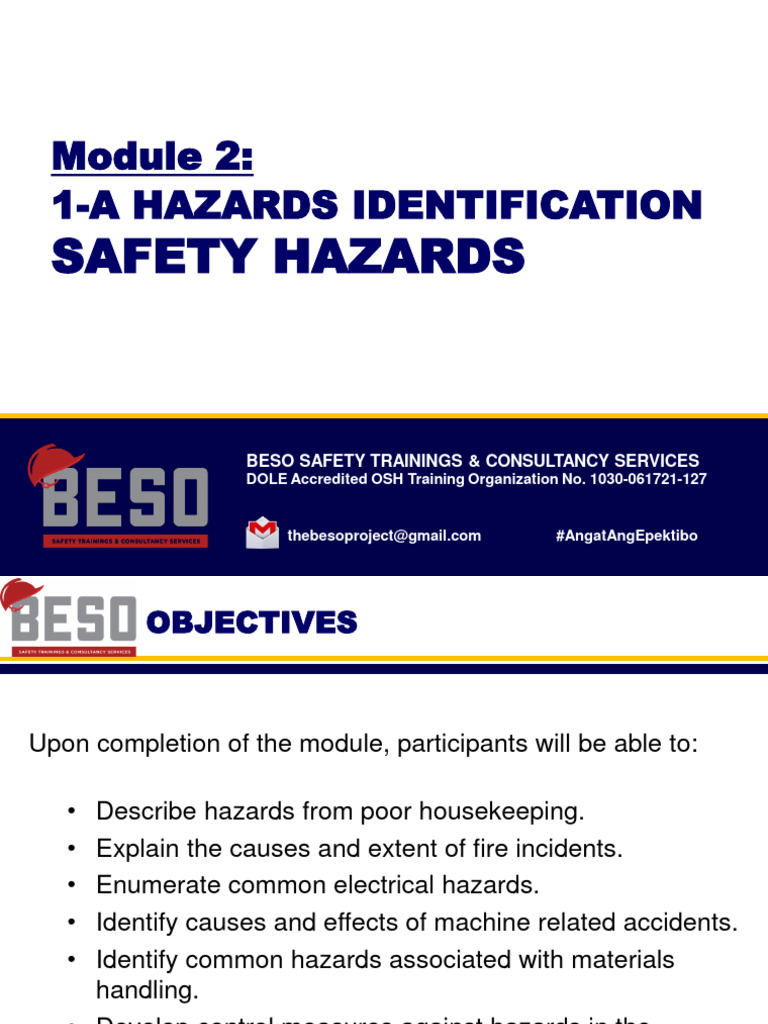MODULE 2 - 1A SAFETY HAZARDS | PDF | Fires | Combustion