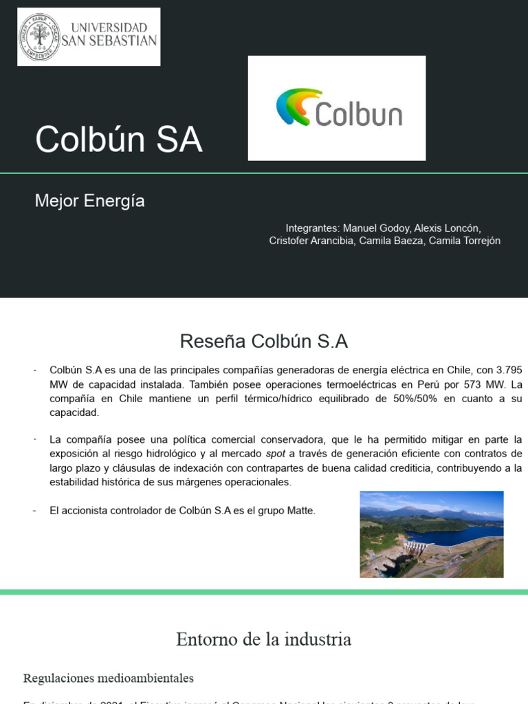 Colbún SA Parte 2 | PDF | Energía renovable | Chile
