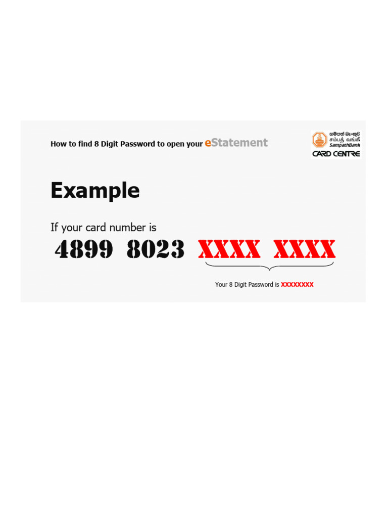 Sampath Card eStatement Guide | PDF | Services (Economics) | Payments