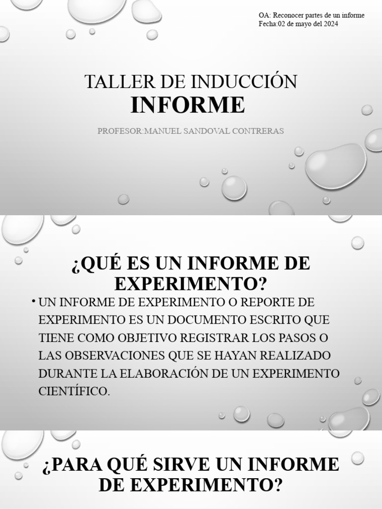 PARTES DE UN INFORME 7mo | PDF | Experimentar | Science