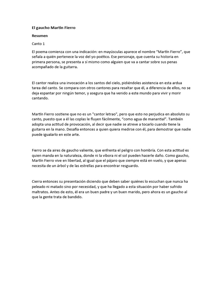 El Gaucho Martin Fierro | PDF | Arte | Clásicos