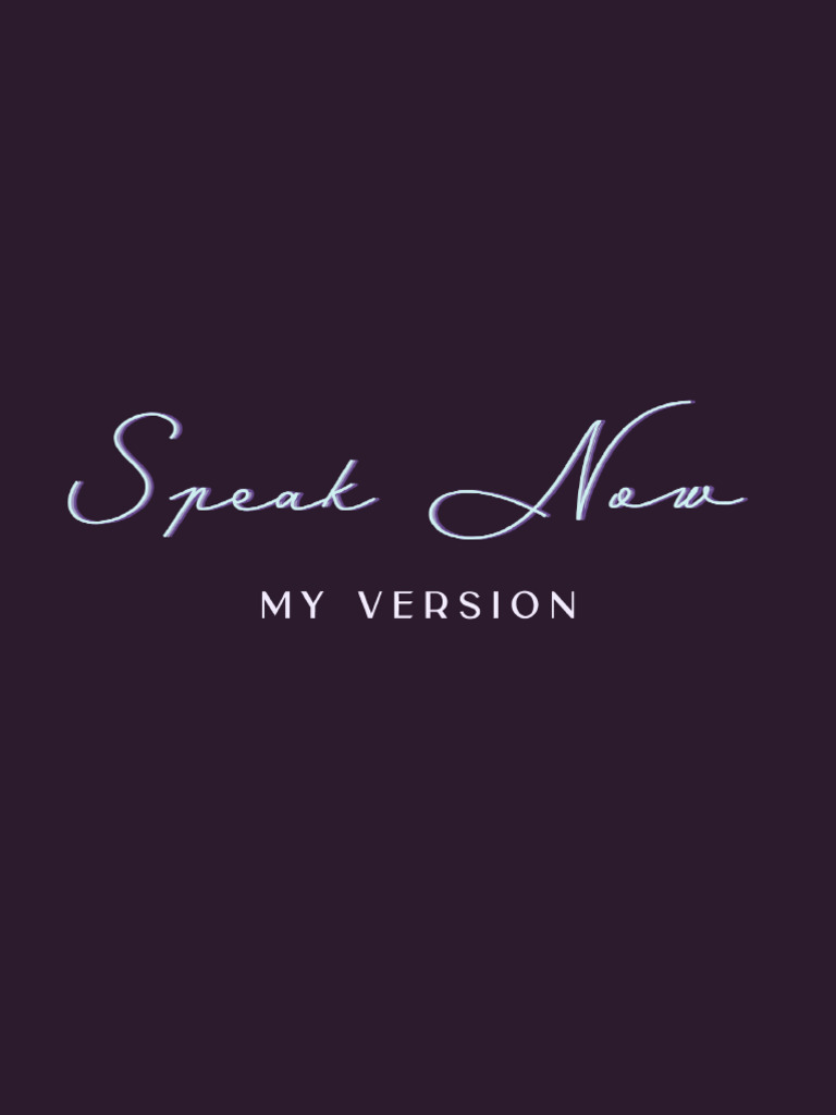 Speak Now Pdf