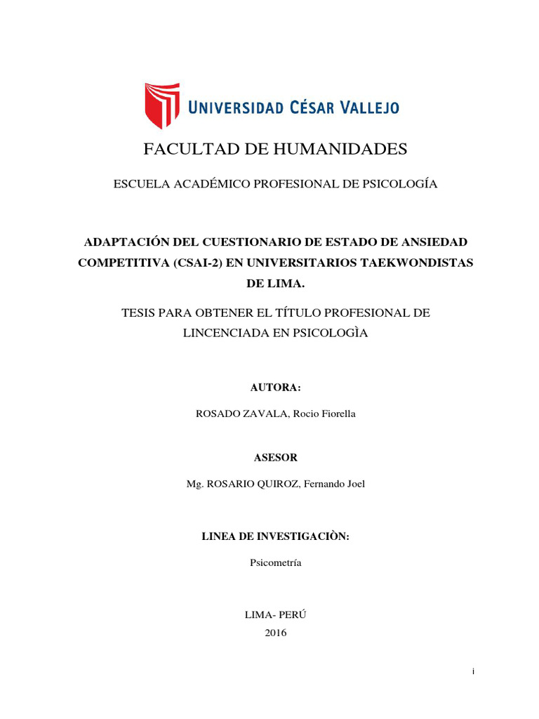 Rosado ZRF-SD | PDF | Validez (Estadísticas) | Sicología