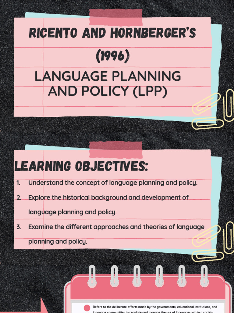 Ricento and Hornberger (1996) LPP - 054131 | PDF | Multilingualism | Policy