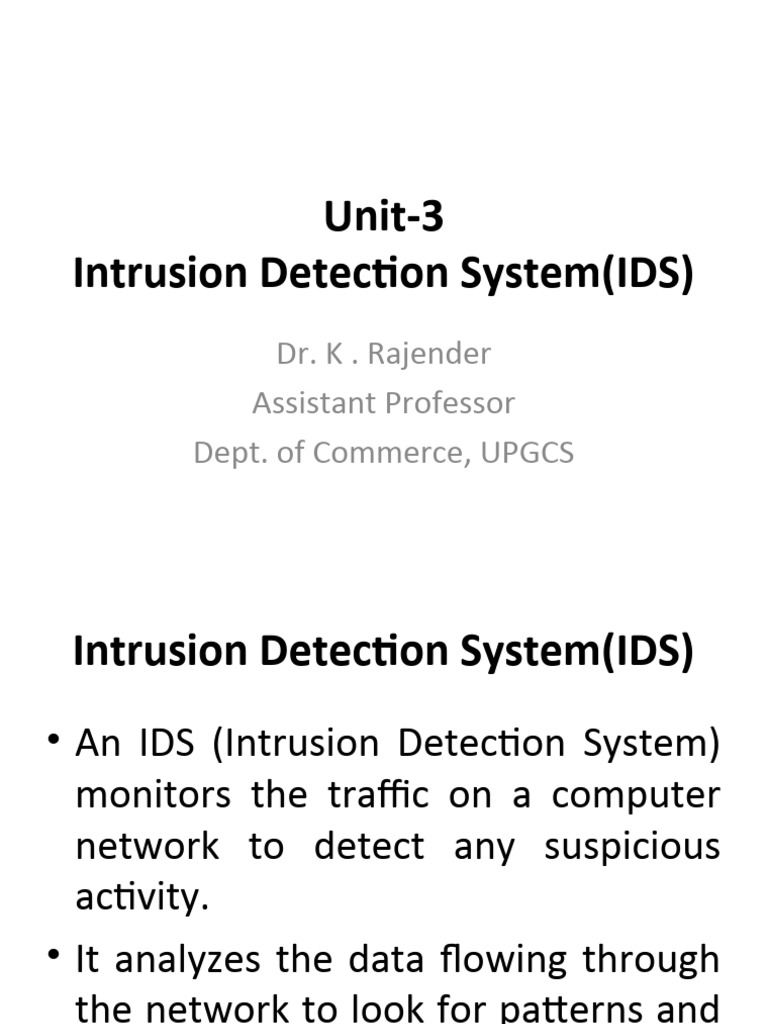 Intrusion Detection System | PDF | Information Technology Management | Computer Engineering