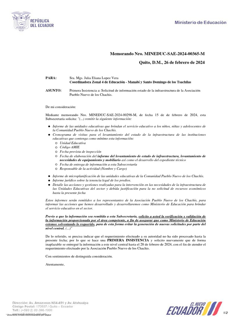 Mineduc Sae 2024 00365 M | PDF