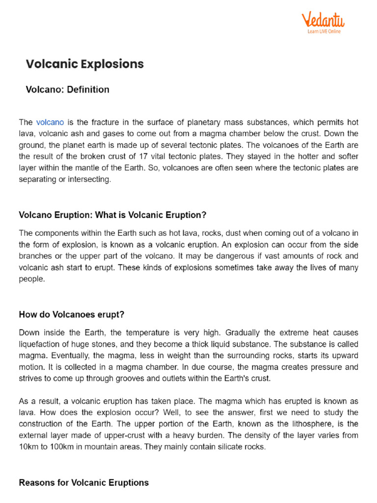 Volcanic Explosions | PDF