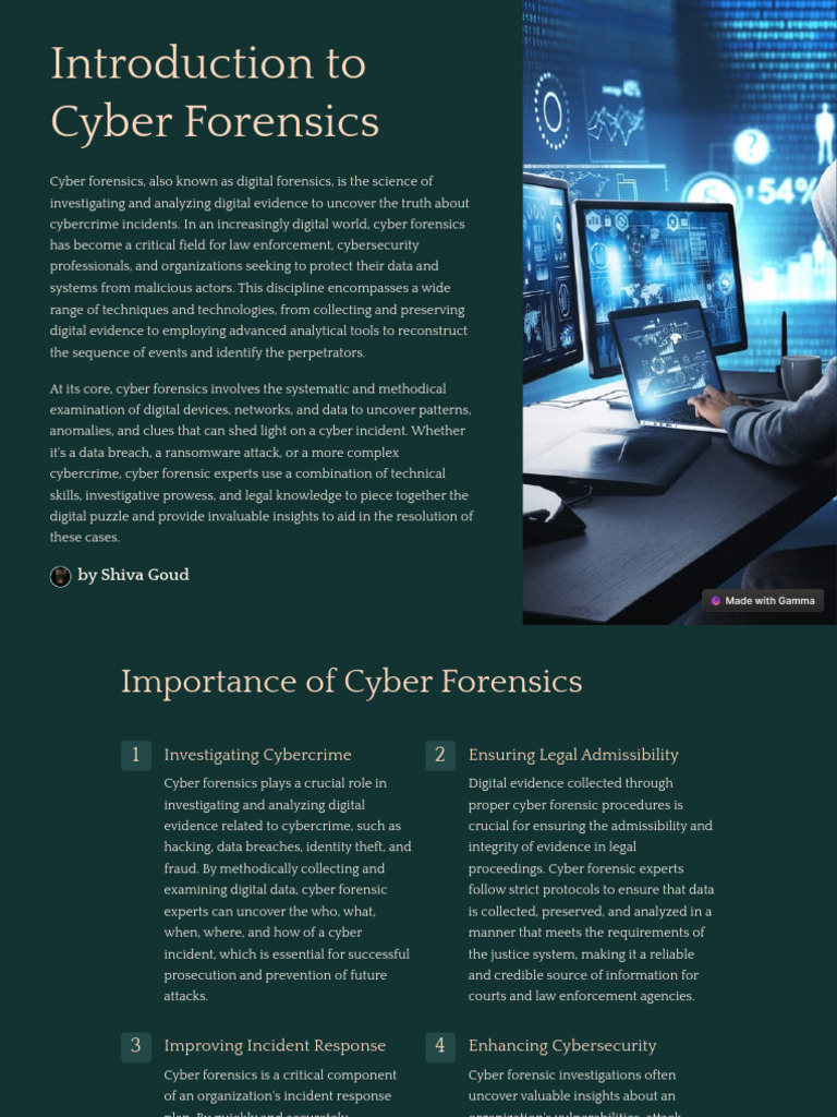 Introduction To Cyber Forensics | PDF | Computer Forensics | Digital Forensics