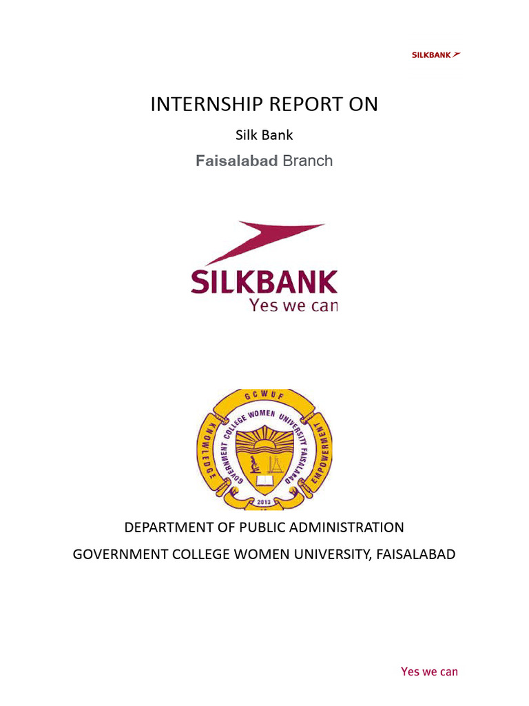 Internship Report: Silk Bank Faisalabad | PDF | Banks | Investing