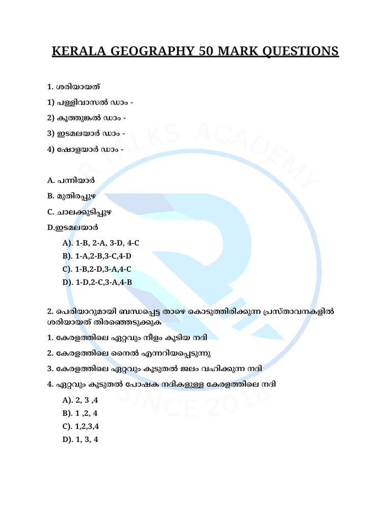 Kerala Geography | PDF
