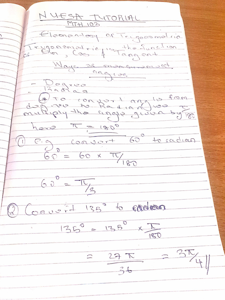 MTH 103. Nuesa Tutorials?? | PDF