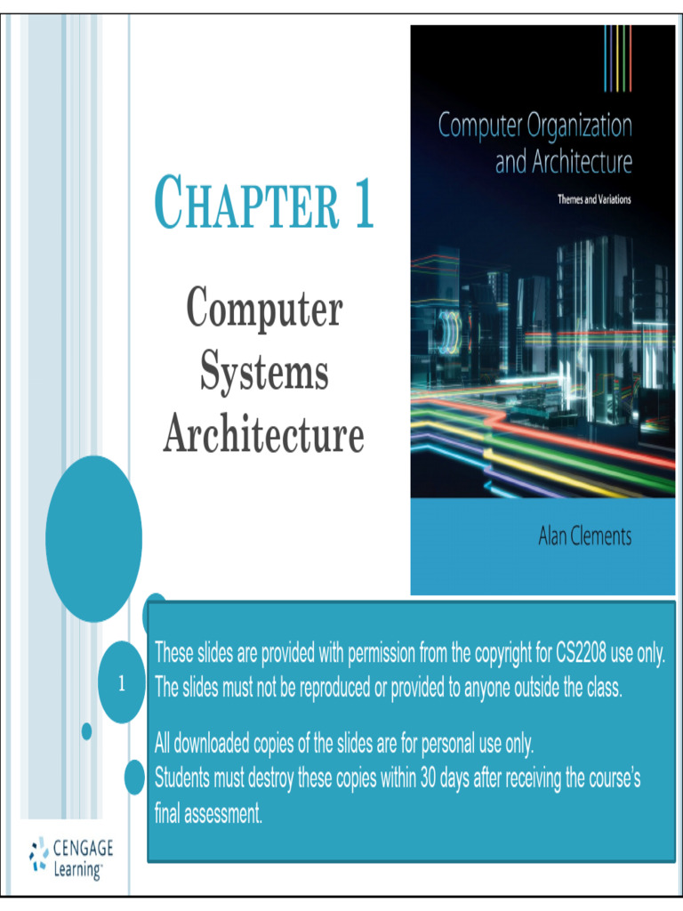 COA Chapter 01 | PDF | Central Processing Unit | Random Access Memory