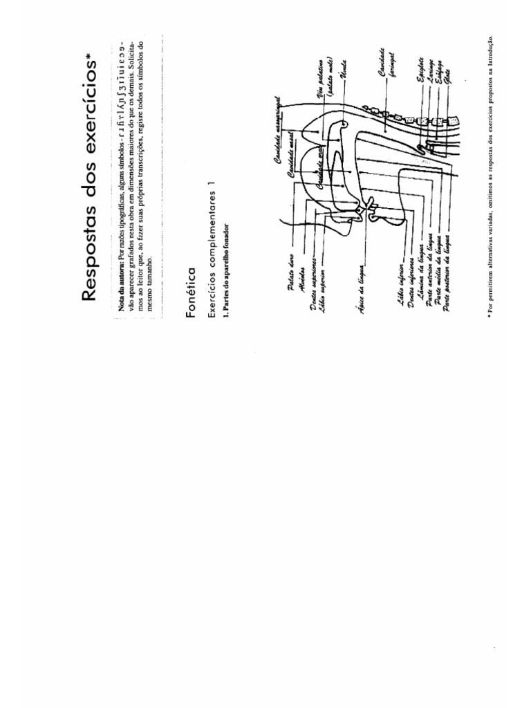 Respostas - Silva C. Thais. Fonetica e Fonologia Do Portugues | PDF