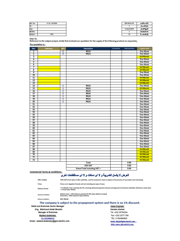 Commercial and Technical Offer - 27-02 | PDF | Trade | Market (Economics)