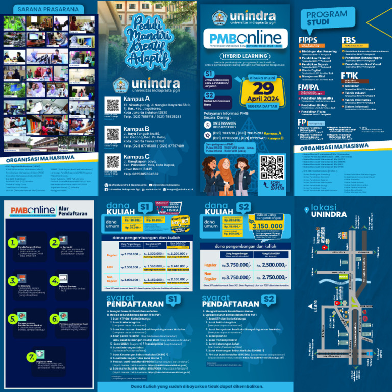 Brosur PMB Unindra Gasal 2024-2025 | PDF