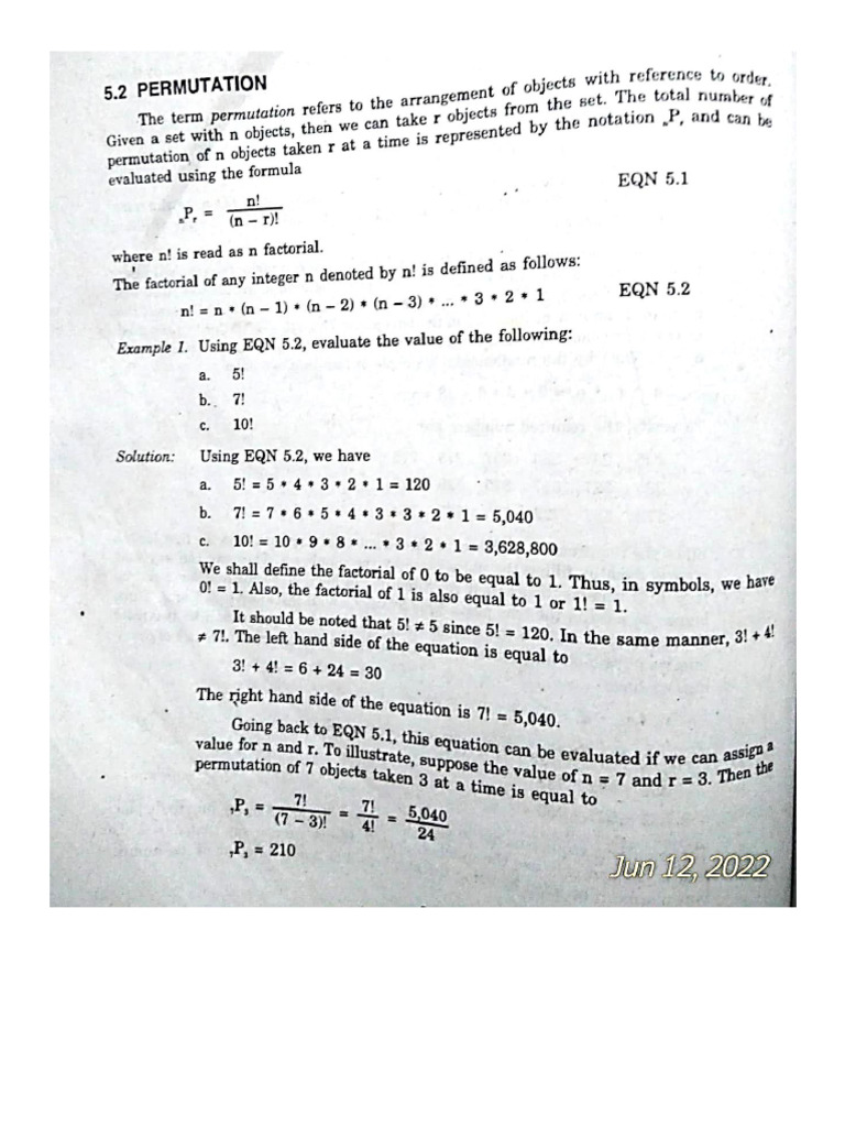 Lesson Permutation & Combination | PDF Lesson Permutation & Combination | PDF