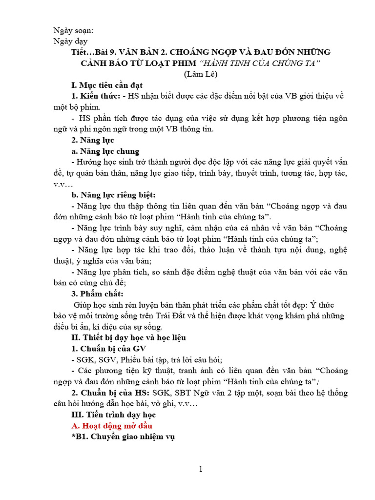 G.A Văn 8.bài 9.VB2 | PDF