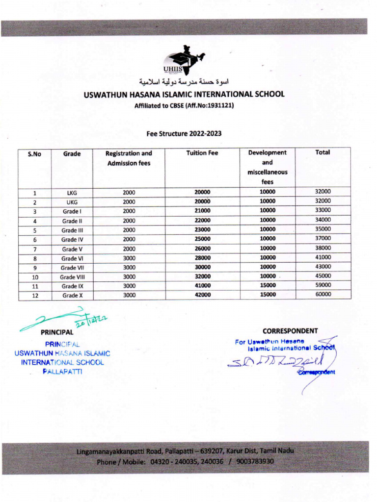 C 1 FeeStructure | PDF