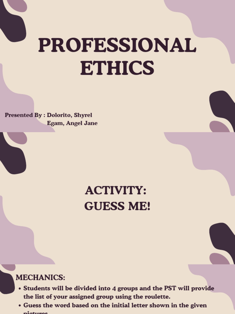 Professional Ethics | PDF | Teachers | Employment