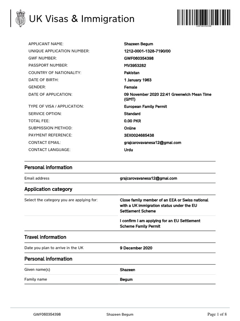 UK Visas & Immigration: Personal Information | PDF | Travel Visa ...