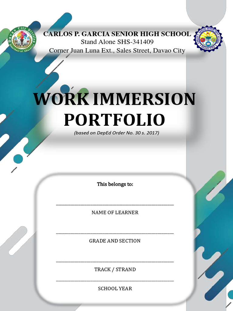 Learners Work Immersion Portfolio | PDF | Job Interview | Curriculum