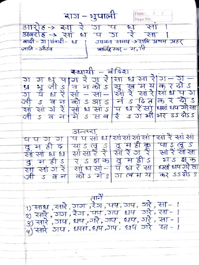 Raag Bhopali | PDF