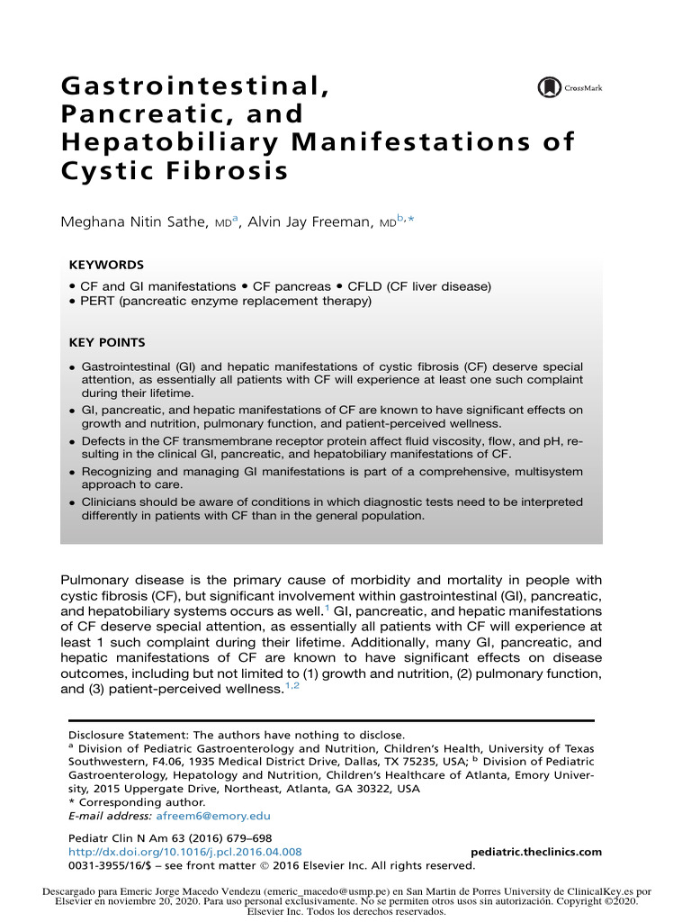 Gastrointestinal, Pancreatic, and Hepatobiliary Manifestations of ...
