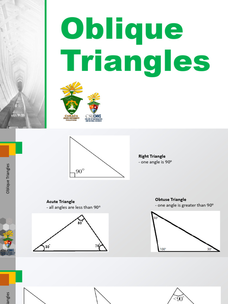 Oblique Triangles | PDF