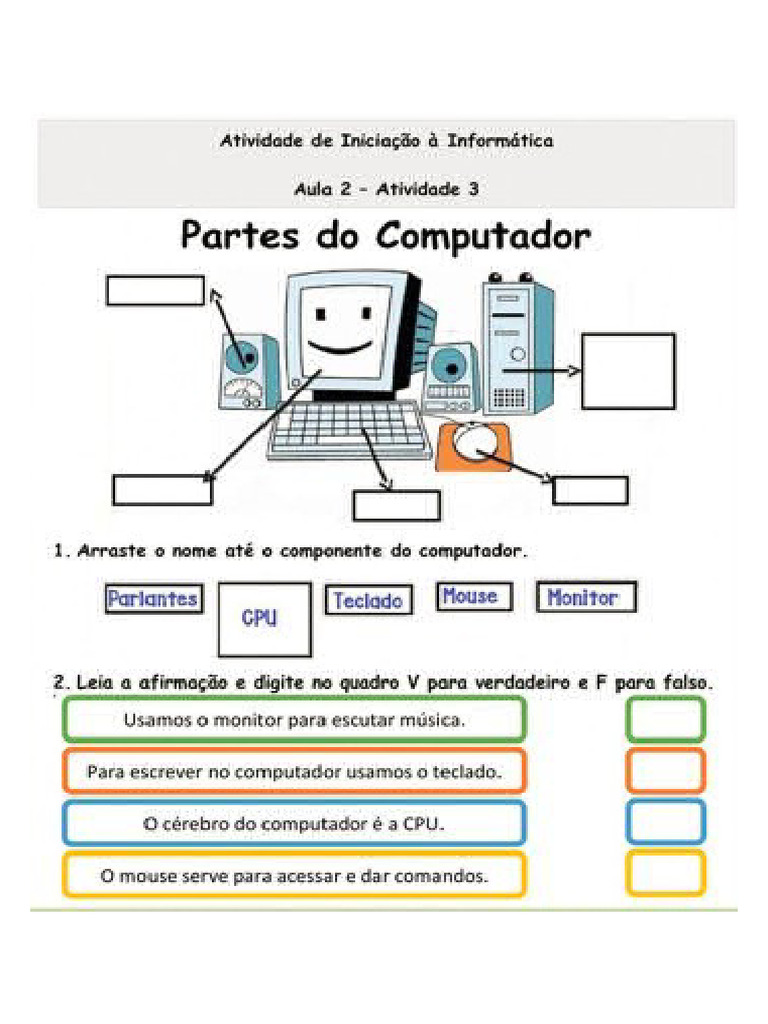 Atividade de iniciação em informática | PDF